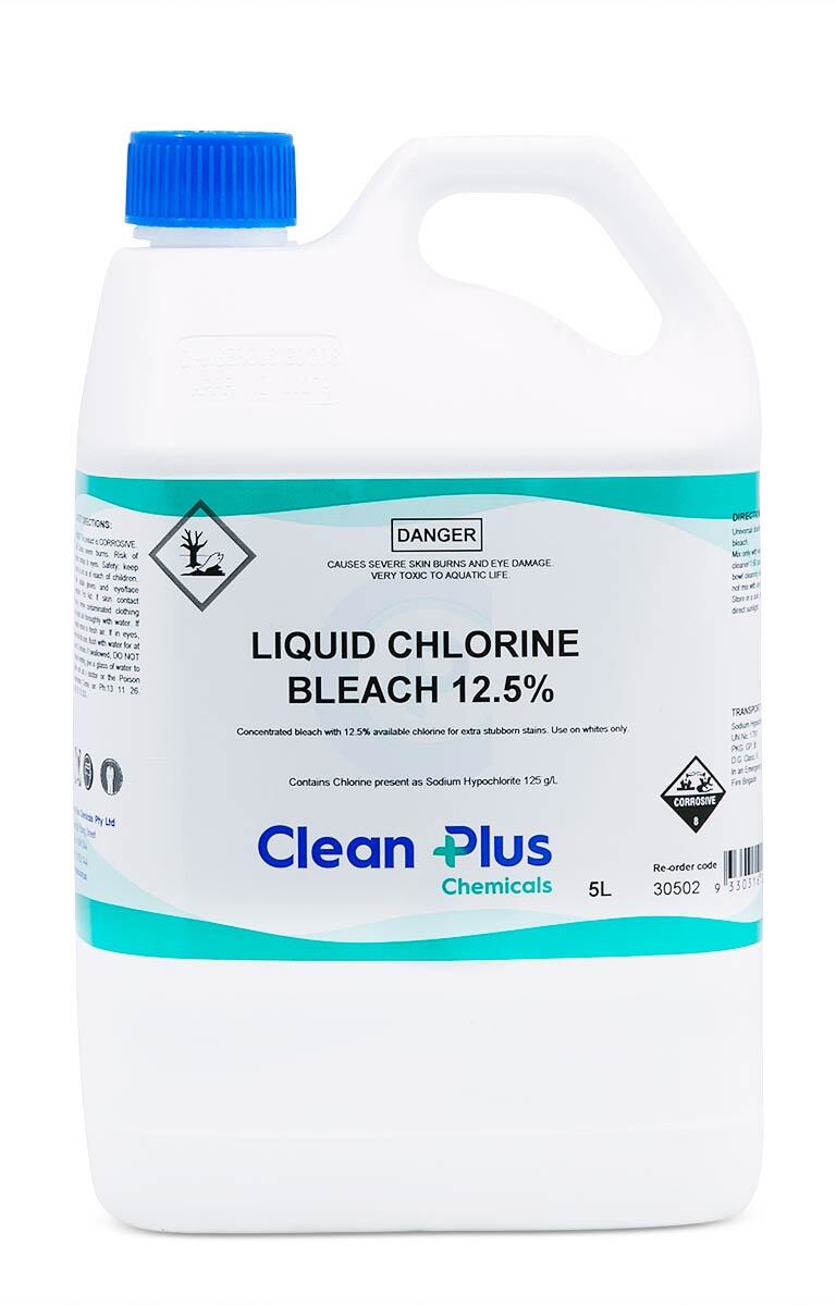 Liquid Chlorine - 12.5% Bleach - Cleanplus